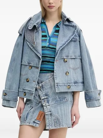 Desigual veste croisée à ornements - Bleu