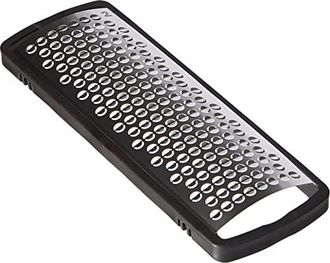 Kai Michel Bras Wechselaufsatz No. 2, fein für KAI Mikroreibe, Hobel schwarz aus Edelstahl und Kunststoff - Reibenfläche 15,4 cm / Griff 11,5 cm