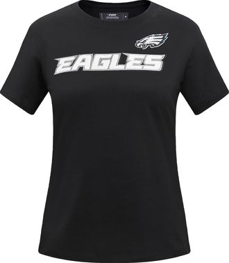 Pro Standard Womens NFL Miami Dolphins Classic Chenille Kurzarm Slim T-Shirt Schwarz L