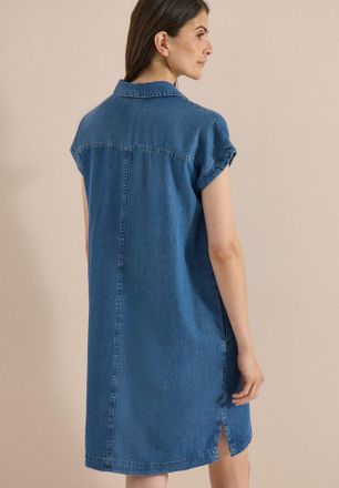 Cecil Jeanskleid Knielanges Sommer-Kleid im Denim-Look