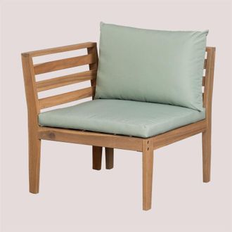 Sklum Sklum - Linkes Eckmodul f&uuml;r modulares Gartensofa aus Filips-Akazienholz Seladon