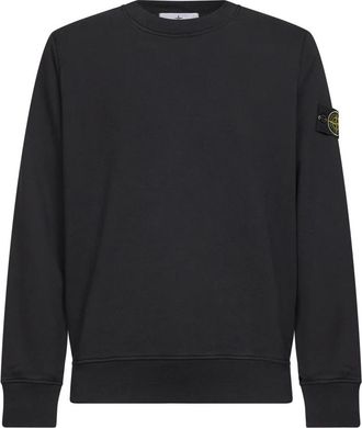 Stone Island Homme, Sweatshirts et sweats &agrave; capuche, Noir, Taille: XL Logo Patch SweaT-shirt