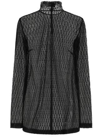 Dolce & Gabbana Bluse mit Stehkragen - Schwarz