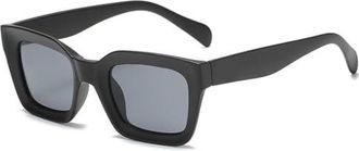 Generic Lunettes de soleil monture carr&eacute;e hommes et femmes conduite f&ecirc;te lunettes de soleil quotidiennes(Black)