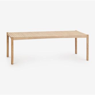 Sklum Rechteckiger Gartentisch aus Akazienholz Karvia 220 x 100 cm Helles Akazienbraun - Sklum