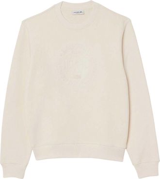 Lacoste Sweatshirt f&uuml;r Damen, Rundhalsausschnitt (Cremefarbe)
