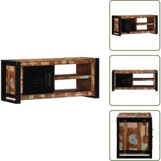 vidaXL The Living Store - vidaXL TV-Schrank 80x30x35 cm Massivholz Altholz