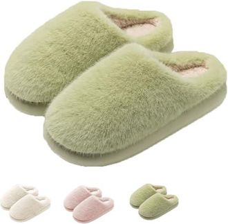 Generic Pantoufles dhiver &Agrave; Plateforme pour Femmes, Chaussons Dint&eacute;rieur Chauds Et Moelleux Antid&eacute;rapants pour Lext&eacute;rieur Pantoufles De Chambre Confortables L