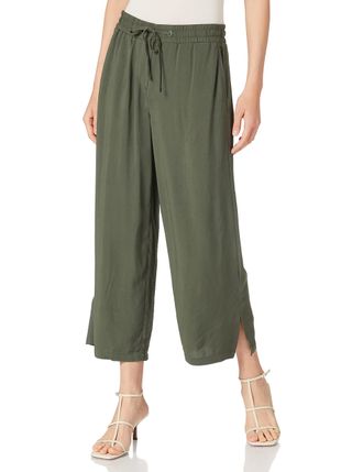 Cecil Damen Wide Legs Hose, Utility Olive, XL/L24