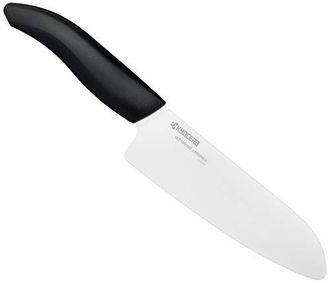 Kyocera GEN Series -Santoku Keramikmesser aus Hochleistungskeramik | extrem scharf | ultraleicht | hohe Bruchfestigkeit | handgeschliffen. Klingenlänge: 16 cm