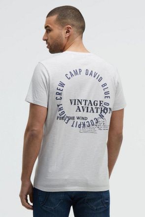 Camp David Rundhalsshirt mit Kontrastn&auml;hten