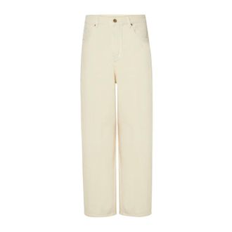 Dr&ocirc;le de Monsieur Homme, Jeans, Beige, Taille: S Jean Beige en Blanc Cass&eacute;