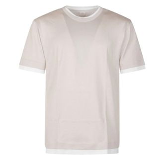 Eleventy Baumwoll Twill T-Shirt Relaxed Fit - - Tops - Herren - Beige - 2XL