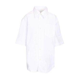 Ami Homme, Chemises, Blanc, Taille: M Short Sleeve Wide Shirt