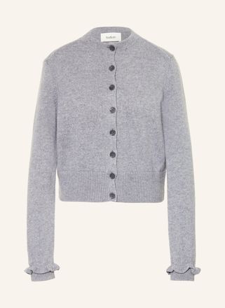 BA&SH Ba&Sh Strickjacke Karante Mit R&uuml;schen grau