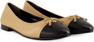 Tory Burch Cap Toe Ballerinas Ballerina Flat - Beige