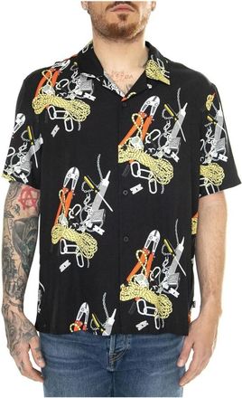 HUF Huf, Homme, Chemises, Noir, Taille: S Chemise &agrave; Manches Courtes
