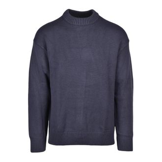 Calvin Klein Jeans Rundhals-Pullover aus Baumwolle - - Knitwear - Herren - Grau - S