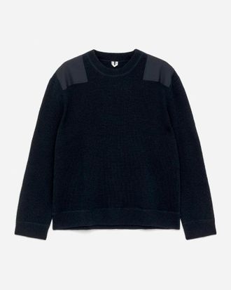 Arket Wollpullover Mit Patches -Blau