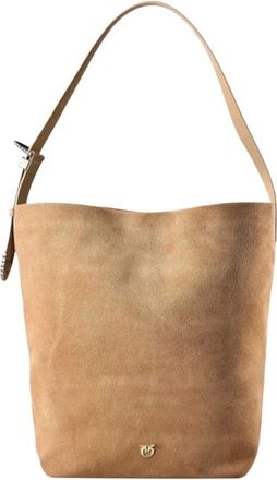 Pinko Pinko, Femme, Sacs, Beige, Taille: ONE Size Trittico Bucket Big