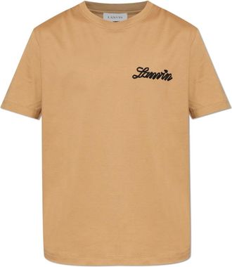 Lanvin Homme, Tops, Beige, Taille: M Logo T-Shirt
