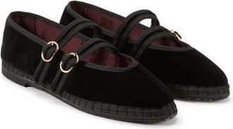 Flabelus Ballerines Claire double bride en coton m&eacute;lang&eacute;