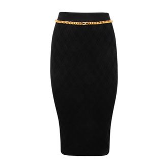 Elisabetta Franchi Gk20B56E2 Strick-Midirock - - Skirts - Damen - Schwarzk - XL