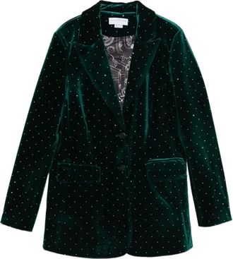Never Fully Dressed Femme, Vestes, Vert, Taille: 38 FR Velvet Blazer