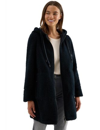 Cecil Damen Teddy Mantel mit Kapuze