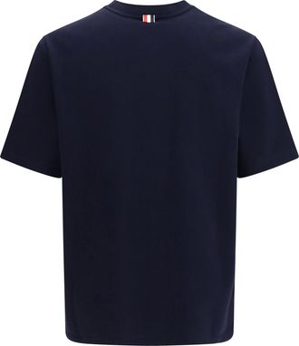 Thom Browne Colorblock with 4-Bar Detail T-Shirt - Gray
