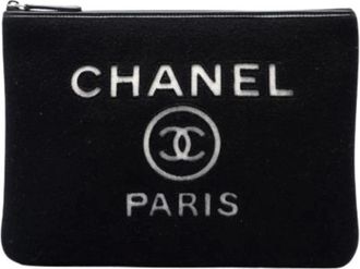 Chanel Pre-owned Deauville O Case Sac Pochette - Femme - Pre-owned - Noir - Taille: ONE Size