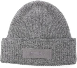 Jacquemus Homme, Accessoires, Gris, Taille: ONE Size Le Bonnet Gros Grain Hat