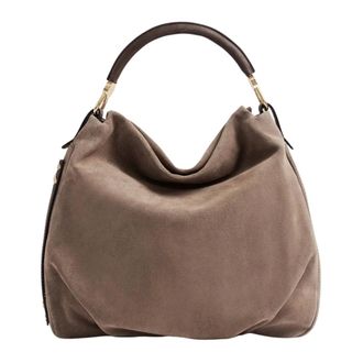 Borbonese Sac Hobo M - Femme - Sacs - Brun - Taille: ONE Size