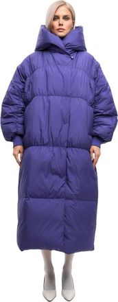 Cesare Gaspari Femme, Manteaux, Violet, Taille: 42 FR Manteau Bouffant Oversize