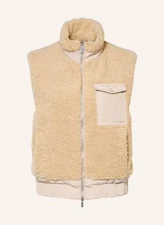 Darling Harbour Darling Harbour Teddyfell-Weste Im Materialmix beige