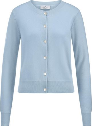 Peter Hahn Strickjacke Rundhals-Ausschnitt Peter Hahn blau