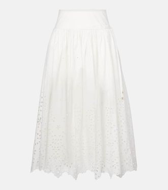 Self Portrait Midirock aus Baumwolle