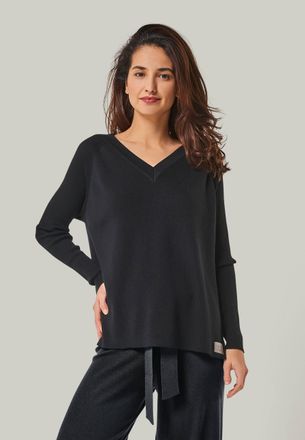 You Look Perfect PULLOVER DORINA - Merino Pullover mit V-Ausschnitt