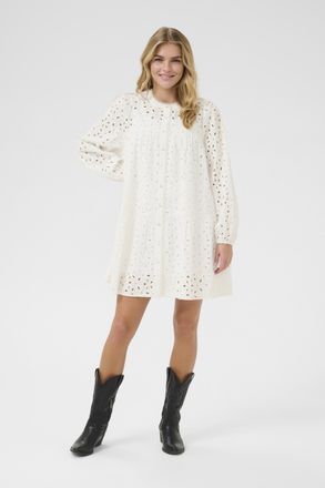 Kaffe Kleid A-shape white