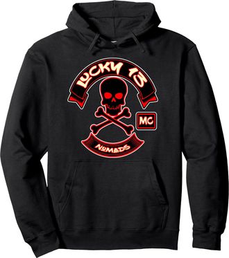 Entro Lucky 13 MC Nomads Spoof Biker-Club-Design Pullover Hoodie