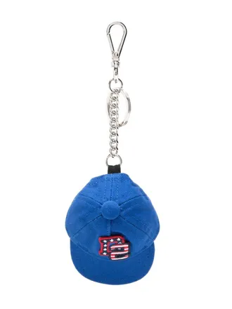 Dsquared2 porte-cl&eacute;s &agrave; patch logo - Bleu
