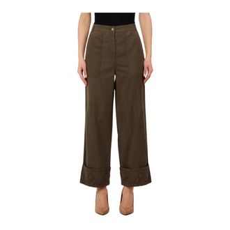 Liu Jo Femme, Pantalons, Vert, Taille: W26 Cropped Pantalons