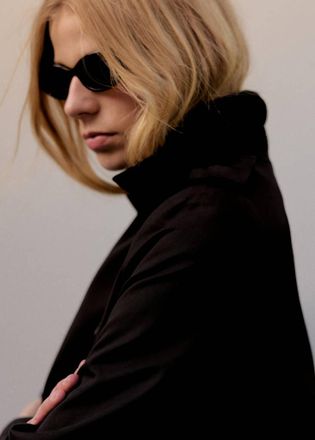 Mango Lunettes de soleil monture ovale noir - Femme - Taille unique - MANGO