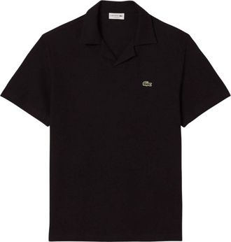 Lacoste Homme, Tops, Noir, Taille: XL Polo Classique Coupe Standard en Coton et Lin