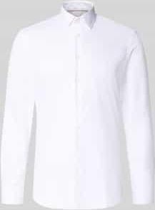 Jake*s Super Slim Fit Businesshemd aus reiner Baumwolle