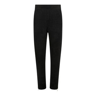 Givenchy Schwarze Hose mit elastischem Bund und Rei&szlig;verschlussdetail - - Trousers - Damen - Schwarzk - S