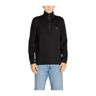 HUGO BOSS Homme, Sweatshirts et sweats &agrave; capuche, Noir, Taille: S Pull en coton pour homme