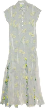 Acne Studios robe superpos&eacute;e &agrave; fleurs - Gris
