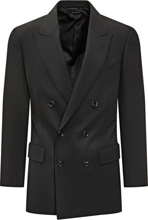 Tom Ford Homme, Vestes, Noir, Taille: M Blazer crois&eacute; en laine