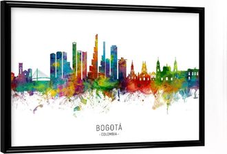 artboxONE Poster mit schwarzem Rahmen 18x13 cm Städte Bogotá Colombia Skyline txt - Bild bogotá Cityscape Colombia